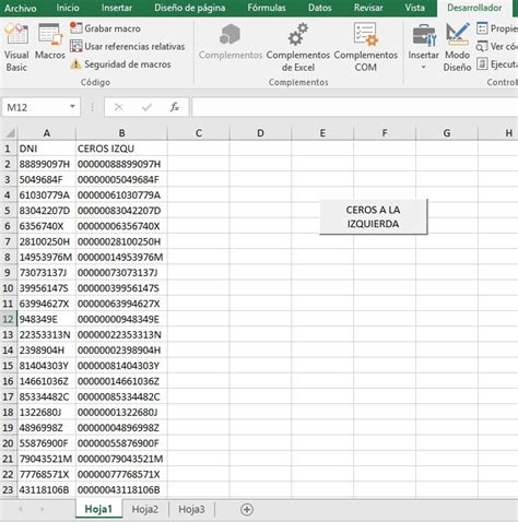 AÑadir Ceros A La Izquierda En Vba Excel Signum