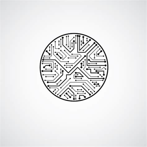 Cercle De Circuit Imprimé Vectoriel Abstraction Des Technologies Numériques Schéma De