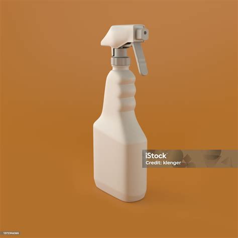 오렌지 배경의 흰색 플라스틱 클리너 스프레이 용기 3d 렌더링 분무에 대한 스톡 사진 및 기타 이미지 분무 뿌림 0명 Istock