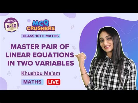 Pair Of Linear Equations In Two Variables Class Notes With Examples