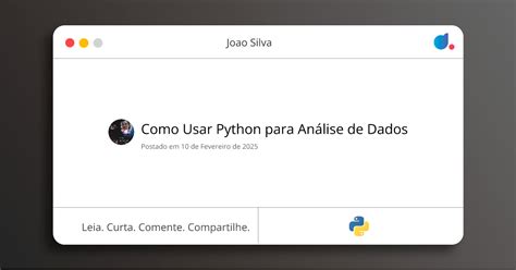 Como Usar Python Para Análise De Dados Joao Silva Python Dio