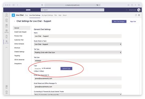 How To Add Your Company Logo To Your Teams Live Chat Widget Social Intents Knowledge Base