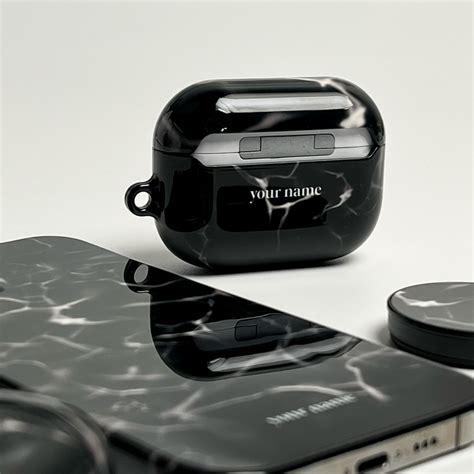 이니셜 각인 블러 03 에어팟 에어팟 프로 프로2 하드 케이스 에이블리