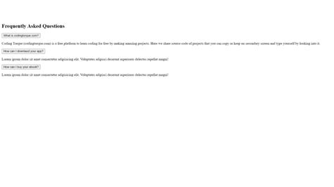Faq Page Using Html Css And Javascript Coding Torque Coding Torque