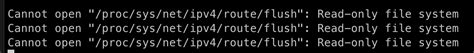 Cannot Open Procsysnetipv4routeflush Read Only File System · Issue 15 · Ethackdocker
