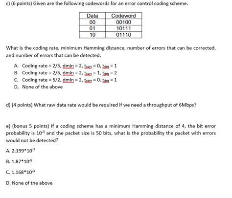 Solved Q Points Points Bonus Error Control Coding Chegg