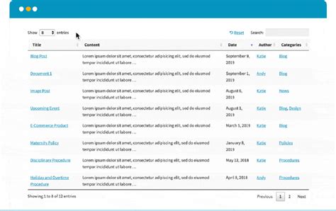 Posts Table With Search Amp Sort For Wordpress Download