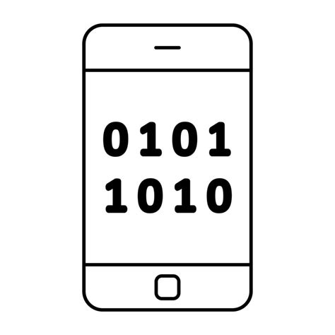 Modern Design Icon Of Mobile Binary Code 13055304 Vector Art At Vecteezy