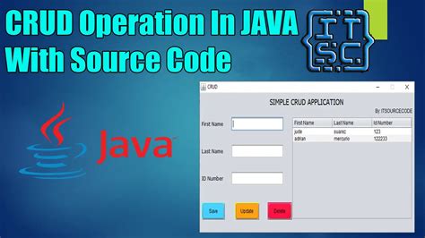 CRUD Operations In Java With Source Code