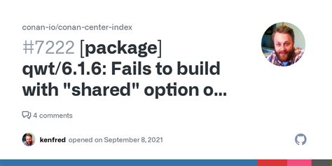 [package] qwt 6 1 6 fails to build with shared option on windows · issue 7222 · conan io