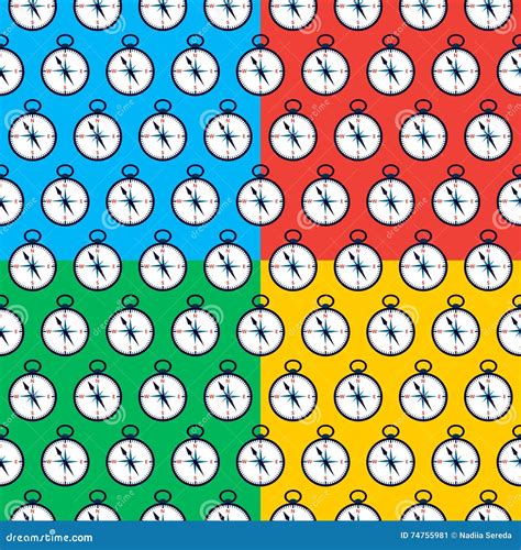 Four Compass Rose Vector Illustration 15377430