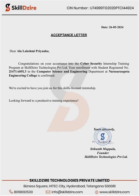 Ala Lakshmi Priyanka On Linkedin Cybersecurity