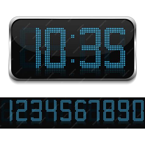 premium vector digital clock