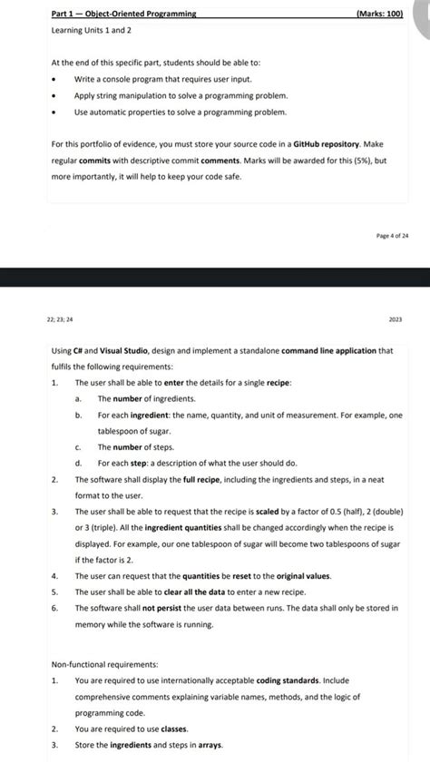 Solved Part Object Oriented Programming Marks Chegg