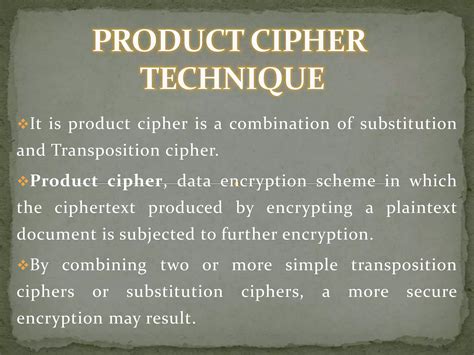 product cipher pptx