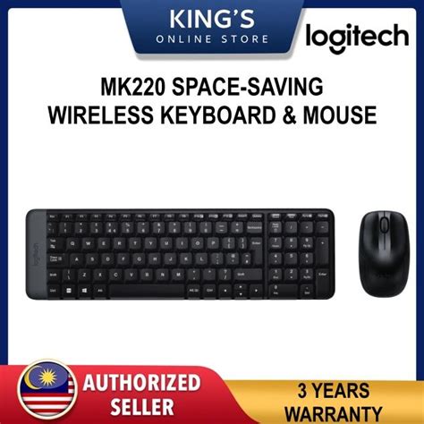 Logitech Wireless Keyboard And Mouse Combo Mk220 With 2 4 Ghz Wireless Compact Design And Plug And