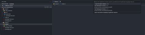 workspace typescript version not detected for nested folders i e