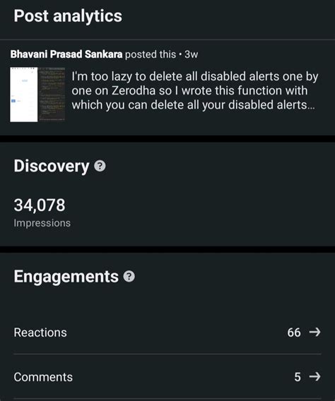 How I Delete Alerts On Zerodha Bhavani Prasad Sankara Posted On The Topic Linkedin