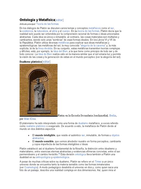 Dialg Pdf Platón Metafísica