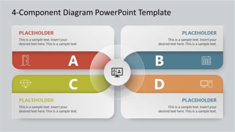 4 Item Connected Diagram Template For Powerpoint Slidemodel
