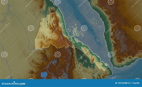 Eritrea Relief Composition Stock Illustration Illustration Of