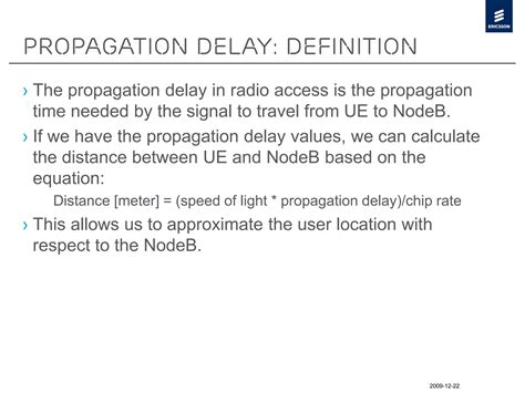 Using Propagation Delay In Wcdma Ran Optimizationppt