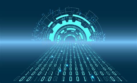 abstract technology binary code background digital binary data and
