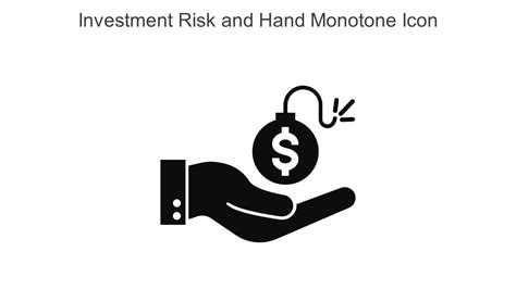 Investment Risk And Hand Monotone Icon In Powerpoint Pptx Png And Editable Eps Format Ppt Template