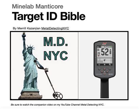 Minelab Manticore Target Id Bible