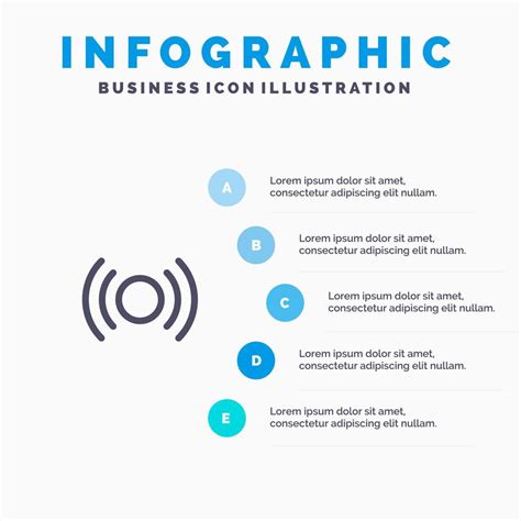 Basic Essential Signal Ui Ux Line Icon With 5 Steps Presentation
