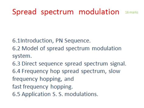 Spread Spectrum Modulation