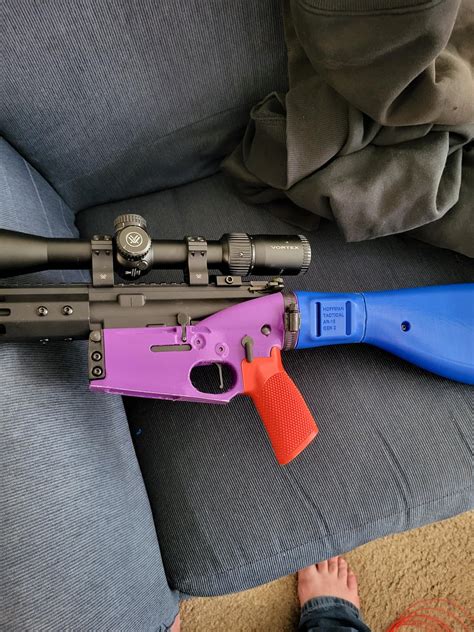 3d printed ar lower buttstock grip cursed gun image this is my