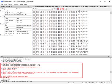 gd32f303用jlink烧录弹出 programming failed address 0x08000000的错误的解决办法