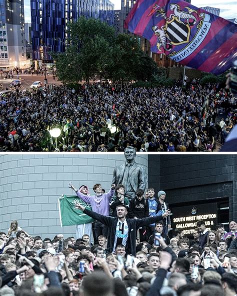 우승보다 520조원 자본에 열광 뉴캐슬팬 경기장 모여 기쁨 표현 네이트 스포츠