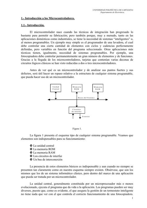 Pdf De Programación 1 Introducción A Los Microcontroladores