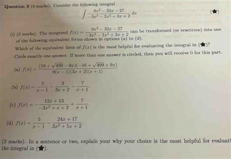 Solved Question 3 4 ﻿marks ﻿consider The Following