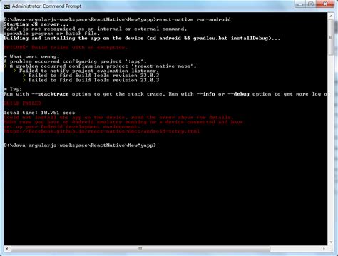 Javascript Failed To Notify Project Evaluation Listener For React Native Maps Stack Overflow