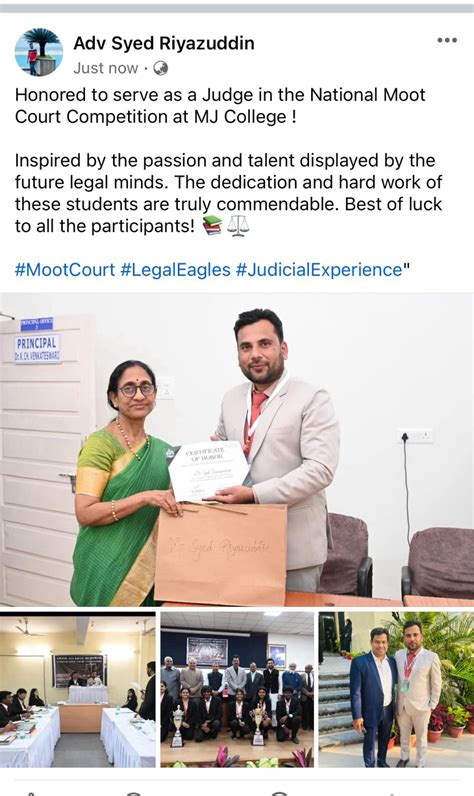 Advocate Syed Riyazuddin Posted On Linkedin