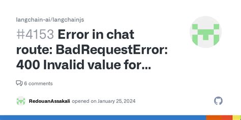 error in chat route badrequesterror 400 invalid value for content