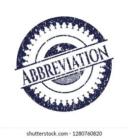 Blue Abbreviation Rubber Seal Grunge Texture 스톡 벡터 로열티 프리 1280760820 Shutterstock