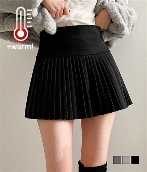 기프티박스 당일출고 무료배송 러블리윈터데이 아코디언 플리츠 주름 미니 스커트