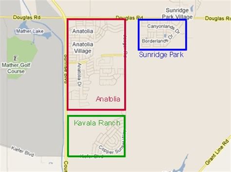 Rancho Cordova Neighborhood Map