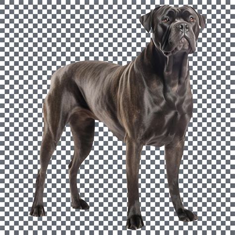 Собака породы кане корсо изолирована на прозрачном фоне Премиум Psd Файл