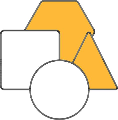 geometric or shape tool icon in yellow and white color 24447533 vector