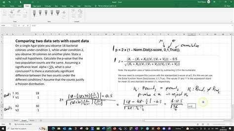 Comparing Two Data Sets With Count Data Youtube