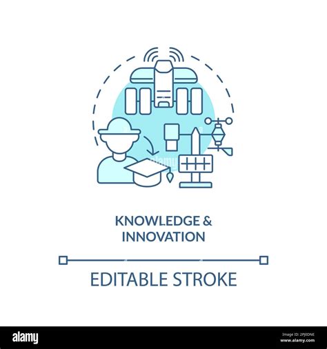 Knowledge And Innovation Turquoise Concept Icon Stock Vector Image