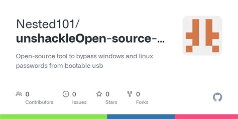 Github Nested Unshackleopen Source Tool To Bypass Windows And Linux Passwords From Bootable