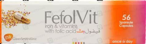 Fefol Vit 56 Capsules Price In Pakistan Uses Dosage Side Effects