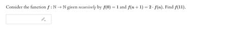 solved consider the function f n n given recursively by