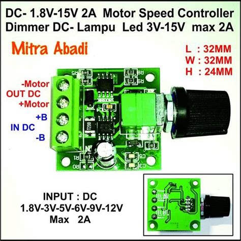 Jual Speed Controller PWM DC Dimmer DC 1 8V 15V 2A Shopee Indonesia